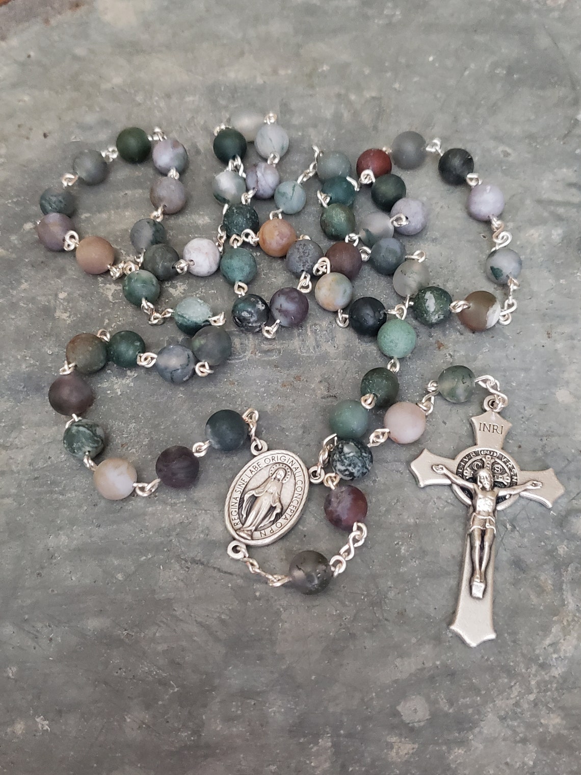 Fancy Jasper Stone Rosary Catholic Rosary Holy Rosary - Etsy