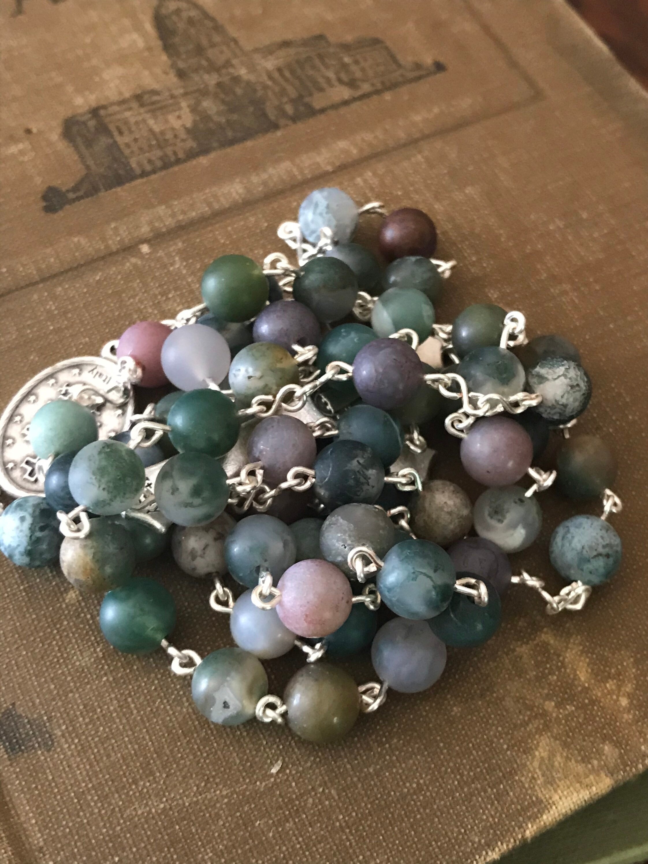 Fancy Jasper Stone Rosary Catholic Rosary Holy Rosary - Etsy