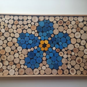 Acoustic Panel Art Forget Me Nots Wall Art Flower Wall Art Wooden ...