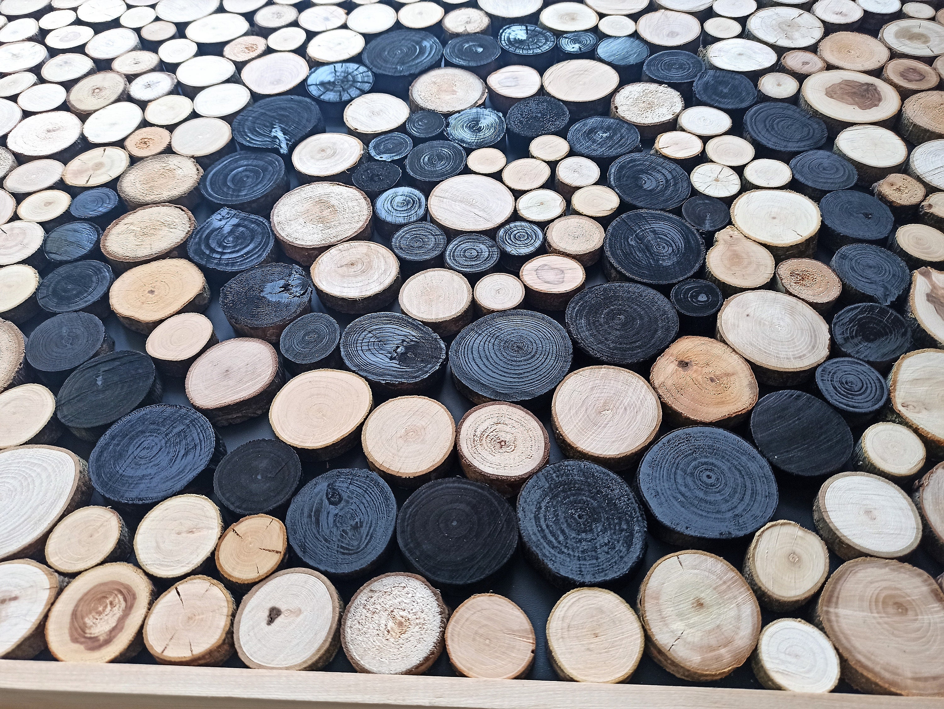 Acoustic Panel Art Rustic Wall Decor Reclaimed Log Slices Modern Art ...