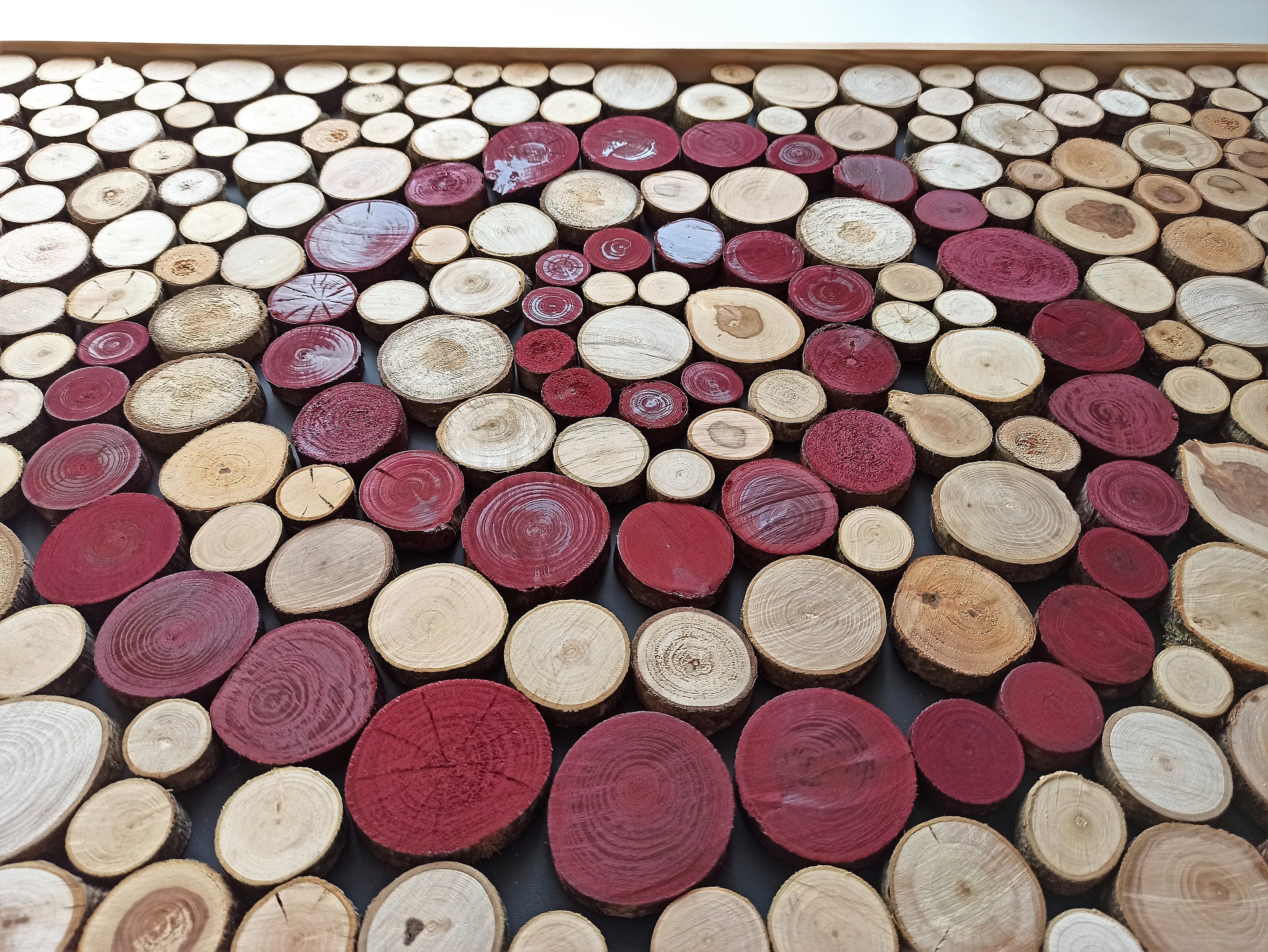 Wood Slices Wall Art Wooden Spiral Art Reclaimed Wood Cuts - Etsy