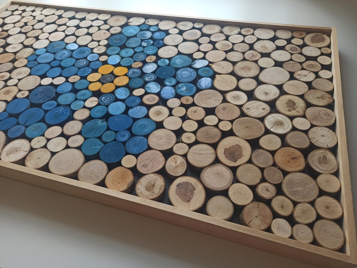 Acoustic Panel Art Forget Me Nots Wall Art Flower Wall Art Wooden ...