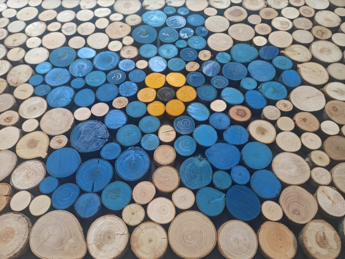 Acoustic Panel Art Forget Me Nots Wall Art Flower Wall Art Wooden ...