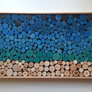 Beach Wood Wall Art Nautical Wall Decor Reclaimed Log Slices Modern Art ...