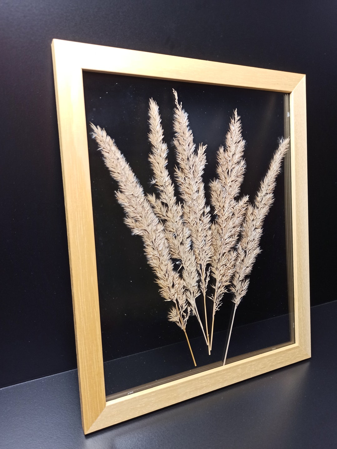 Pampas Grass Frame, Rustic Bouquet Framed, Natural Grass Frame, Wild ...
