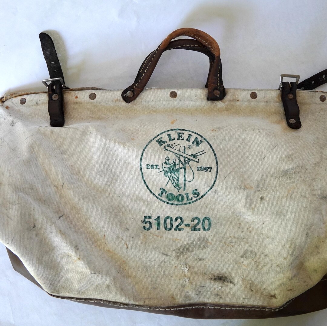 Vintage Klein Tools Canvas Bag, Authentic Lineman's Tool Bag - Etsy