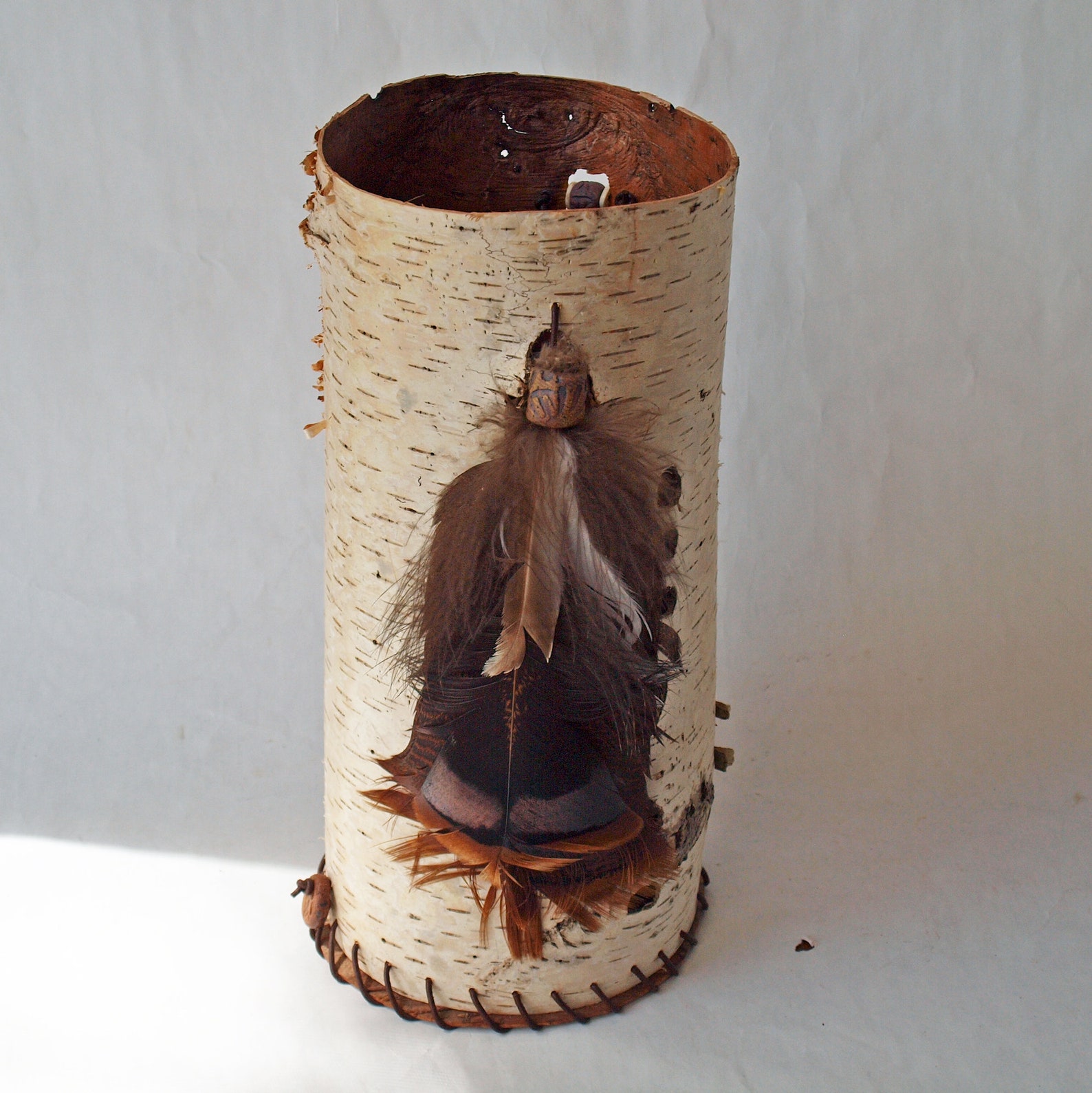 Birch Bark Container, Centerpiece, Woodland Wedding Decor, Natural Vase ...