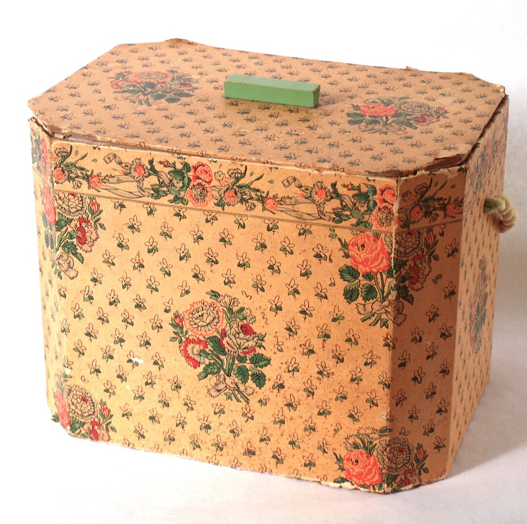 Sewing Box With Lid, Vintage Sewing Container - Etsy