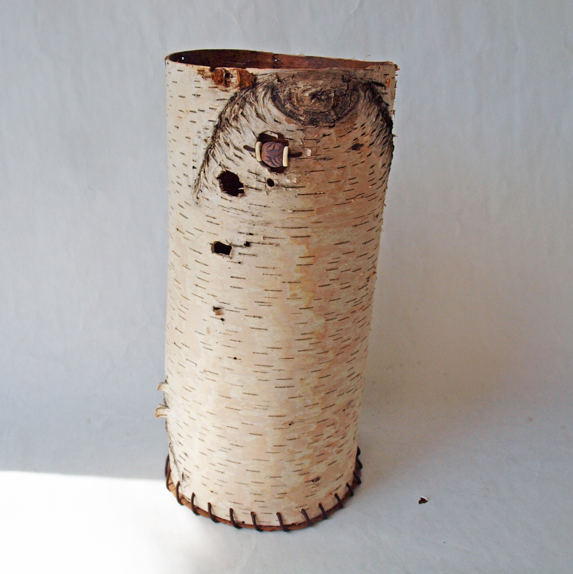 Birch Bark Container, Centerpiece, Woodland Wedding Decor, Natural Vase ...