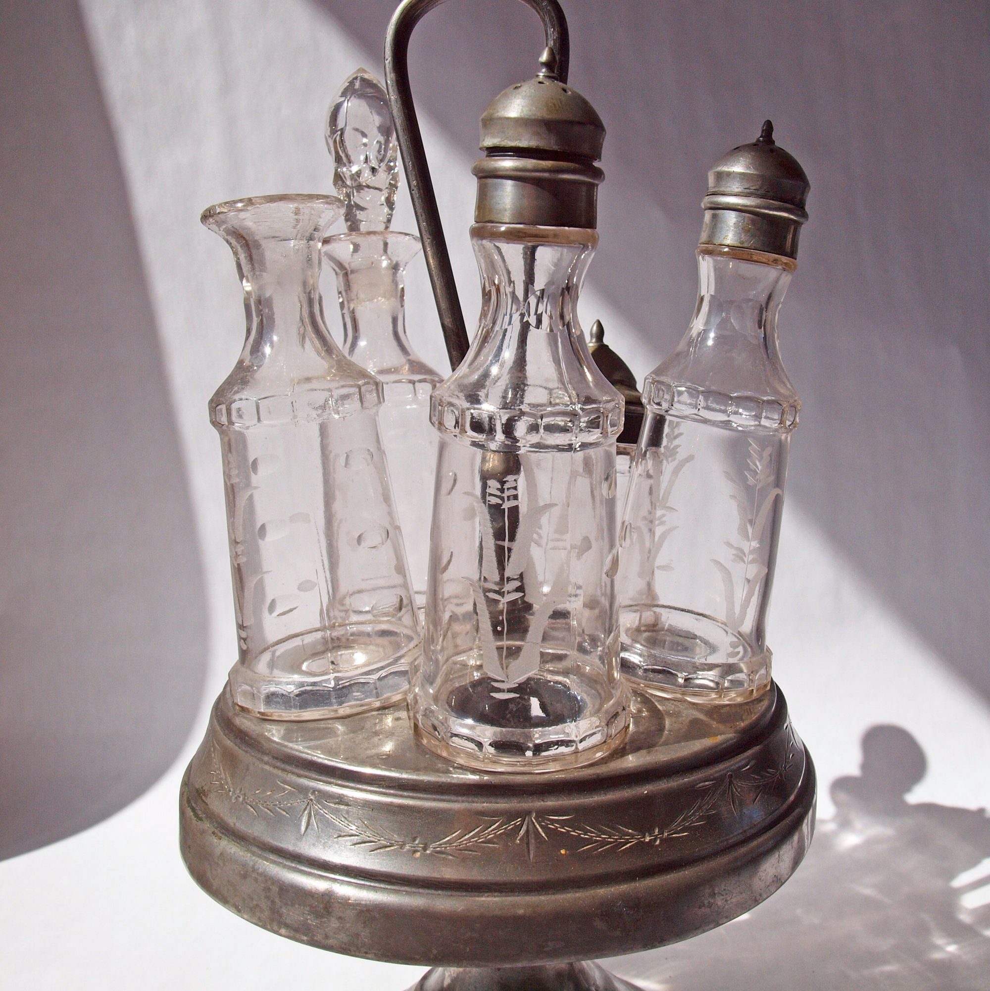 Condiment Carousel, Victorian 5 Slot Cruet Caddy - Etsy