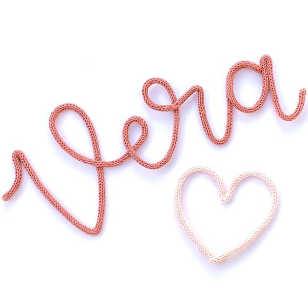 Knitted Wire Word Art - Etsy