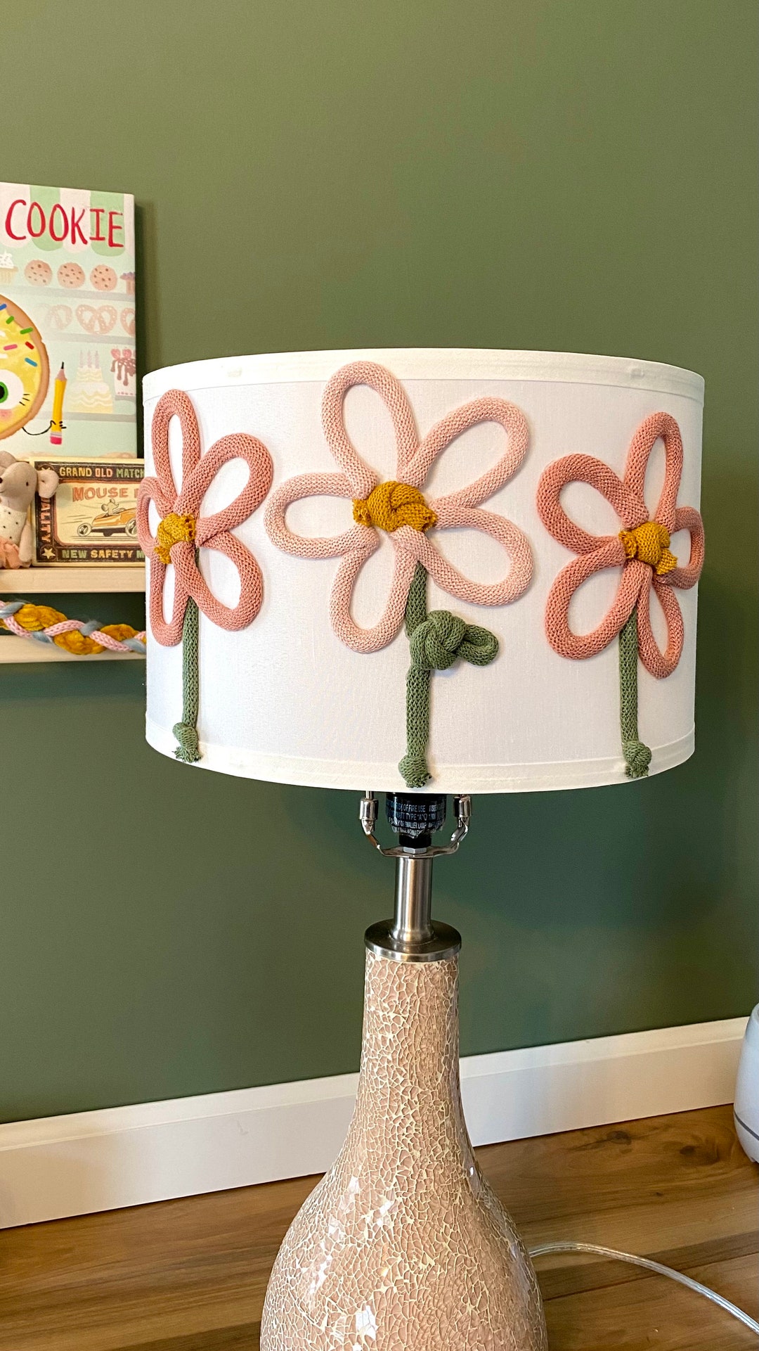 Custom Lamp Shade Nursery Decor, Floral Light for Children's Bedroom ...