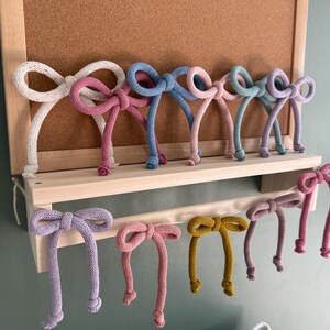 Mini Knitted Wire Bow, Cute Shelf Decor, Girly Bedroom Wall Art ...