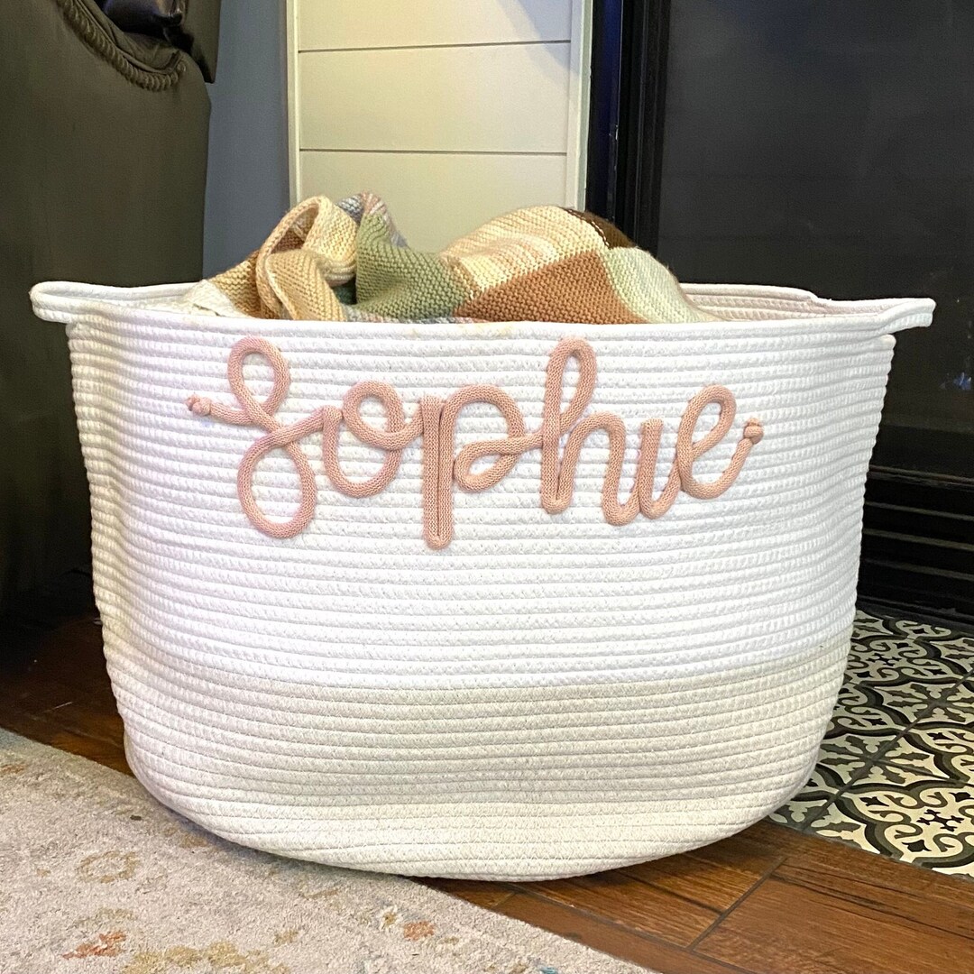 Personalized XXL Basket, Monogrammed Basket, Custom Name Basket ...