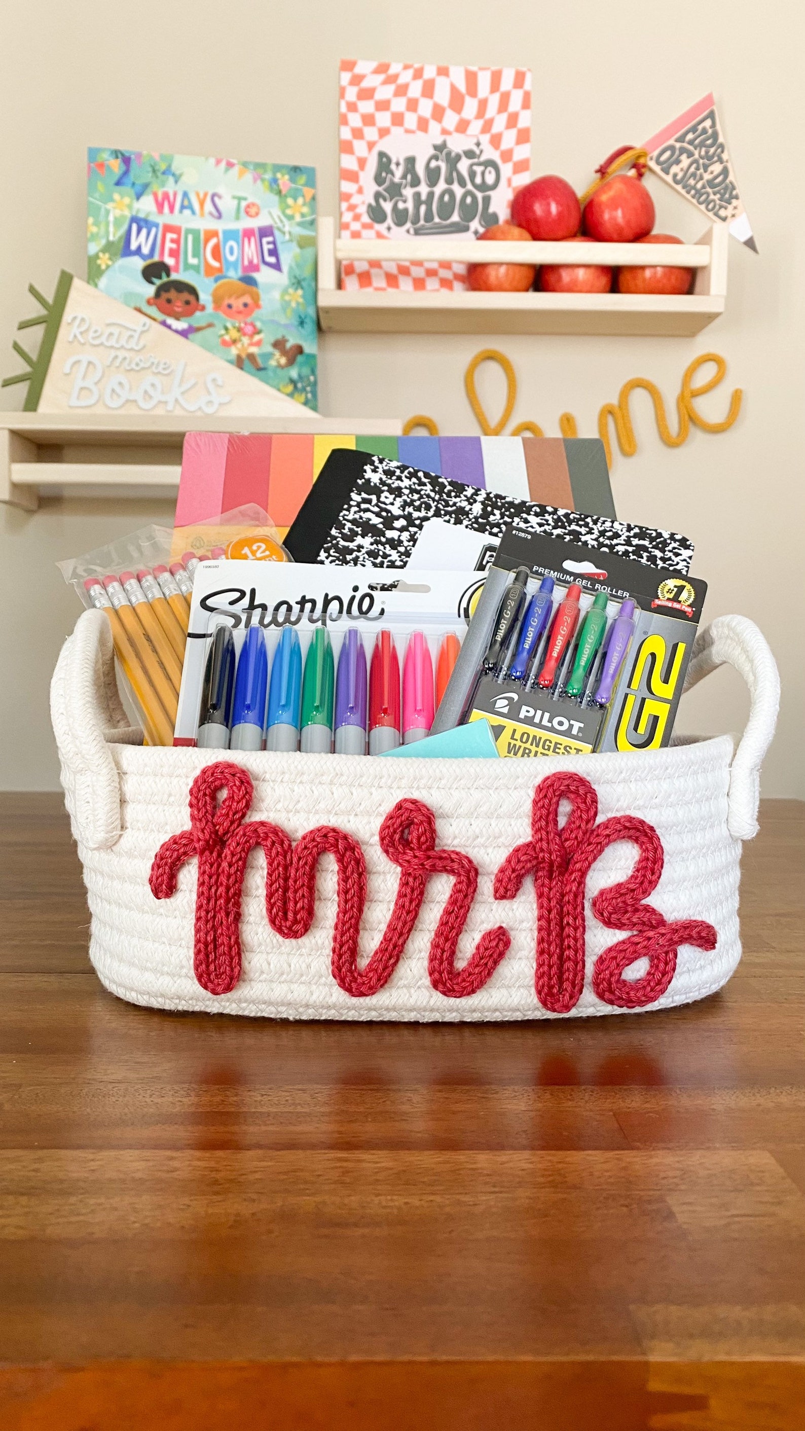 Teacher Gift Teacher Basket Back to School Gift First Day - Etsy