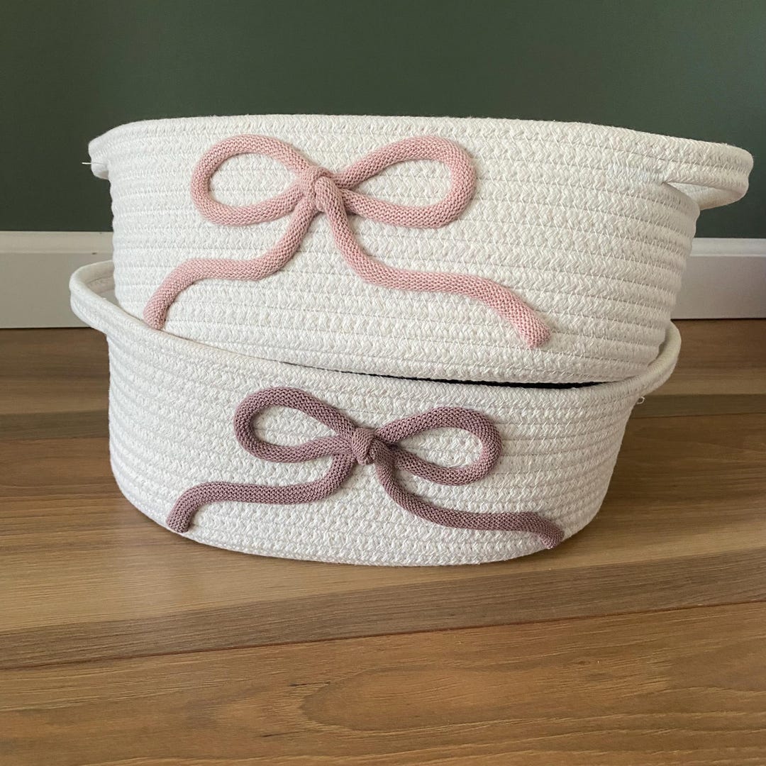 Bow Baby Shower Gift Basket, Bridal Party Gift, Girls Birthday Gift ...