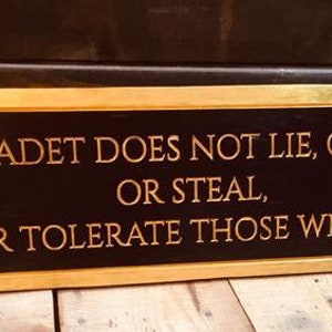 Citadel Cadet Honor Code Plaque - Etsy