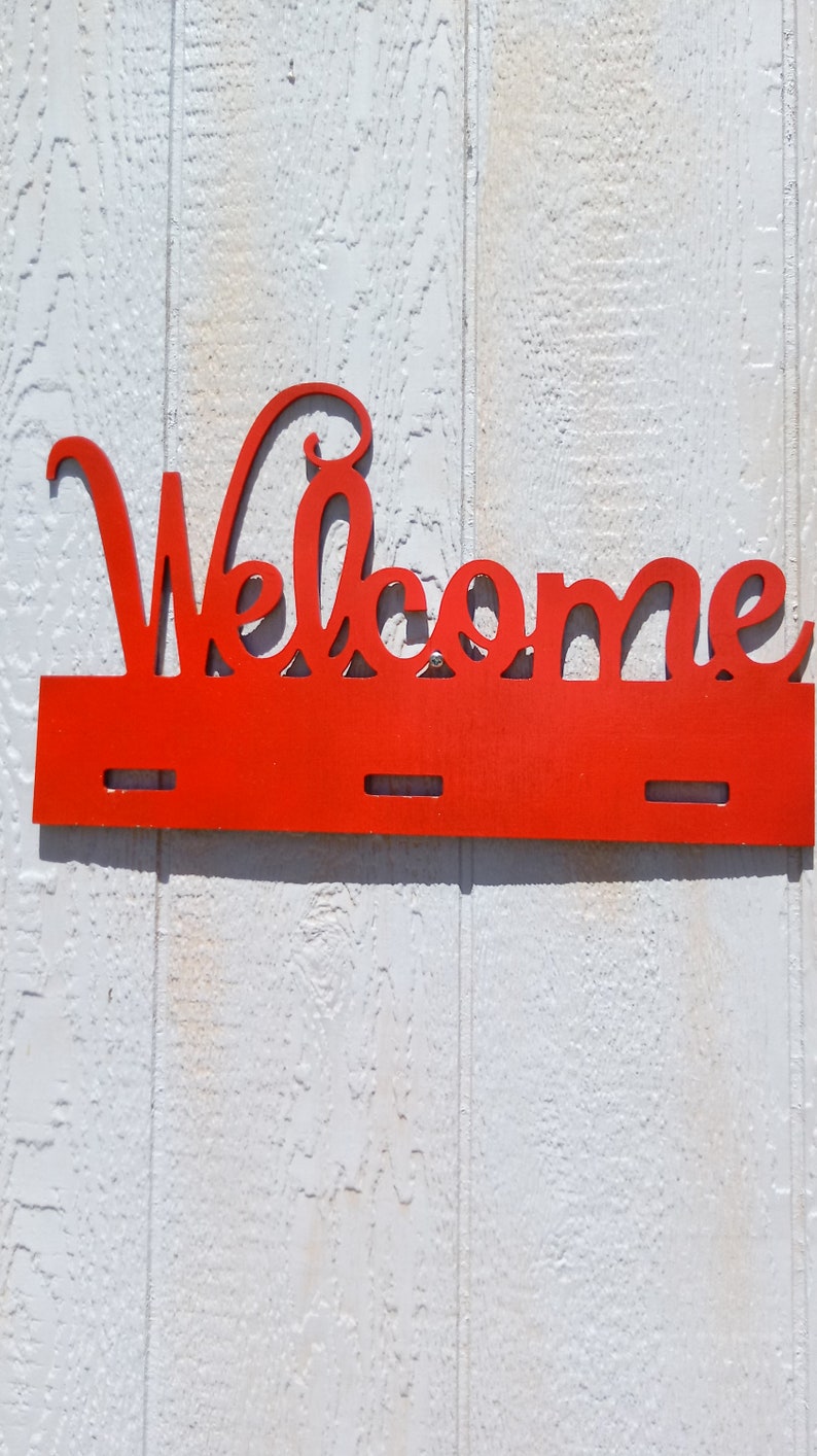 Welcome Sign With Rail/ Mesh and Ribbon Rail/ Patriotic Door - Etsy