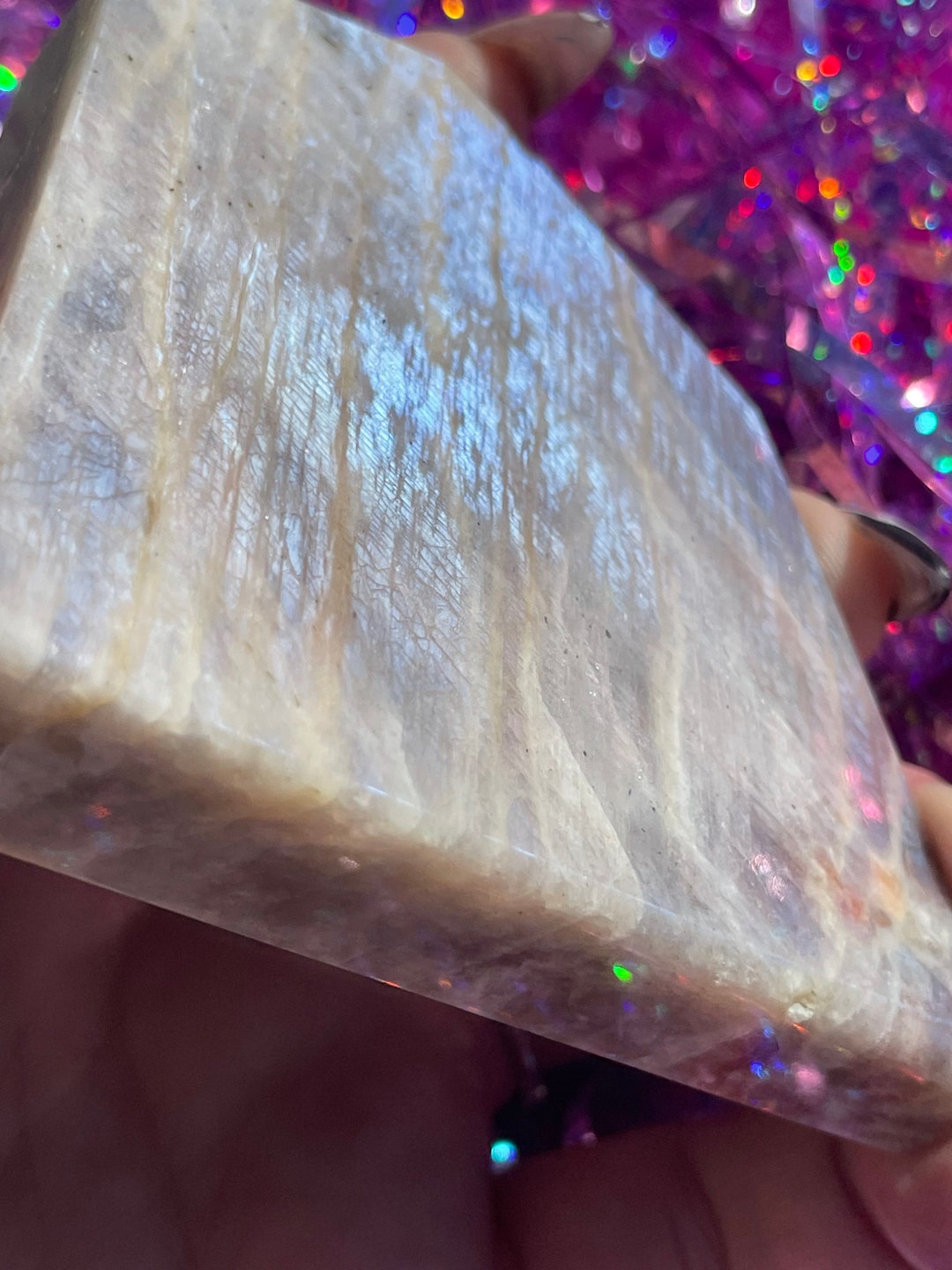 Sunstone & Moonstone Slab, Sunstone, Moonstone, Crystal Healing ...