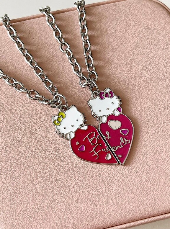 Hello Kitty Best Friends Necklace to You and Your Best Friend - Etsy