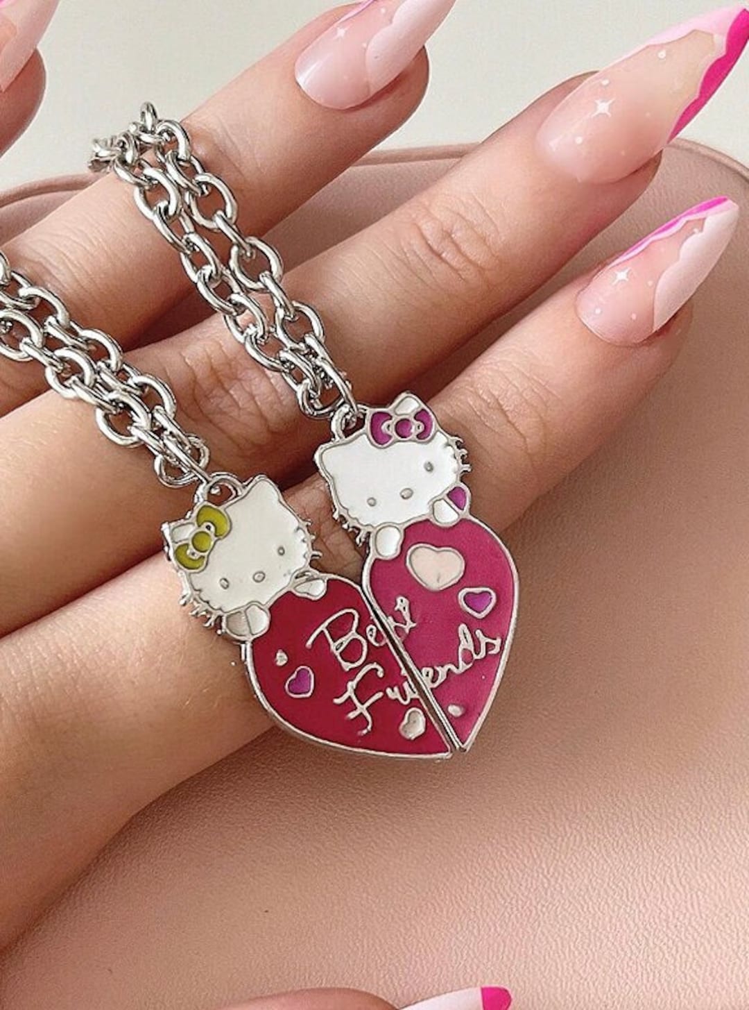 Hello Kitty Best Friends Necklace to You and Your Best Friend - Etsy