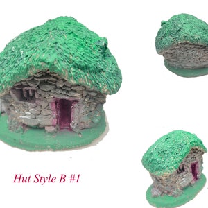 Handpainted Miniature Concrete Straw Hut Sealed With Non Toxic Sealer ...