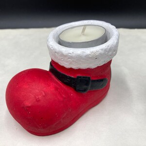 Concrete Santa's Boot Candle Holder/ Succulent/cactus Planter Sealed W ...