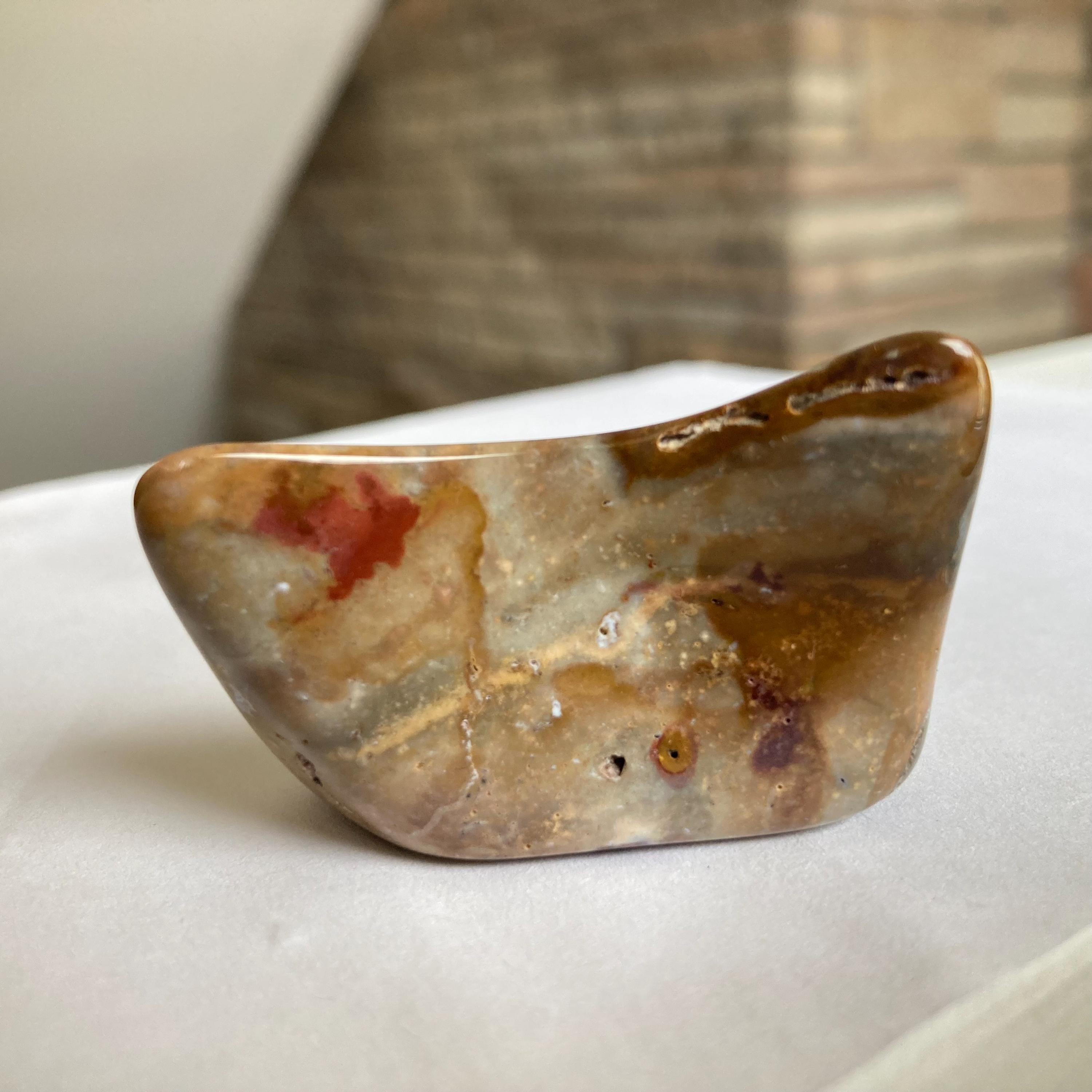 1oz/ 28 Grams Polished Cat Head Shaped Utah Jasper, Gift for Cat Person ...