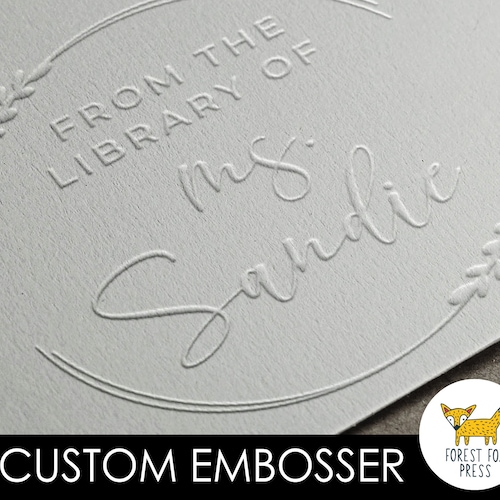 Custom Library Embosser Stamp Personalized Book Embossing - Etsy