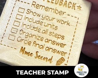 Custom Math Feedback Stamps,personalized Teacher Stamp Pre-inked Stamp ...