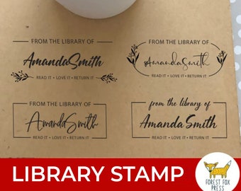 Personal Library Stamp - Etsy