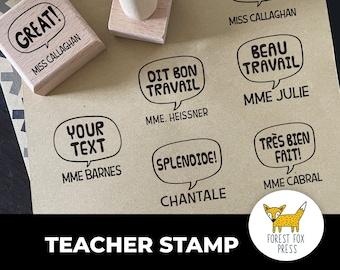 Personalized Teacher Stamp Custom Teacher Self Inking Stamp - Etsy