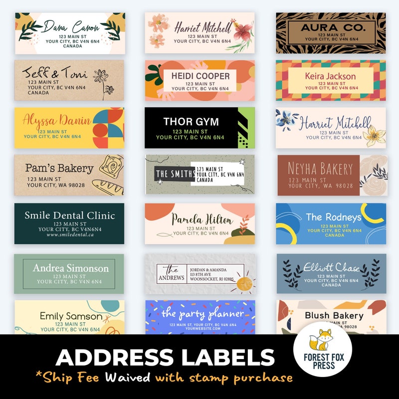 Name and Address Labels - Etsy
