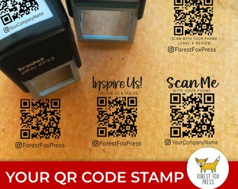 Custom Qr Code Stamp - Etsy