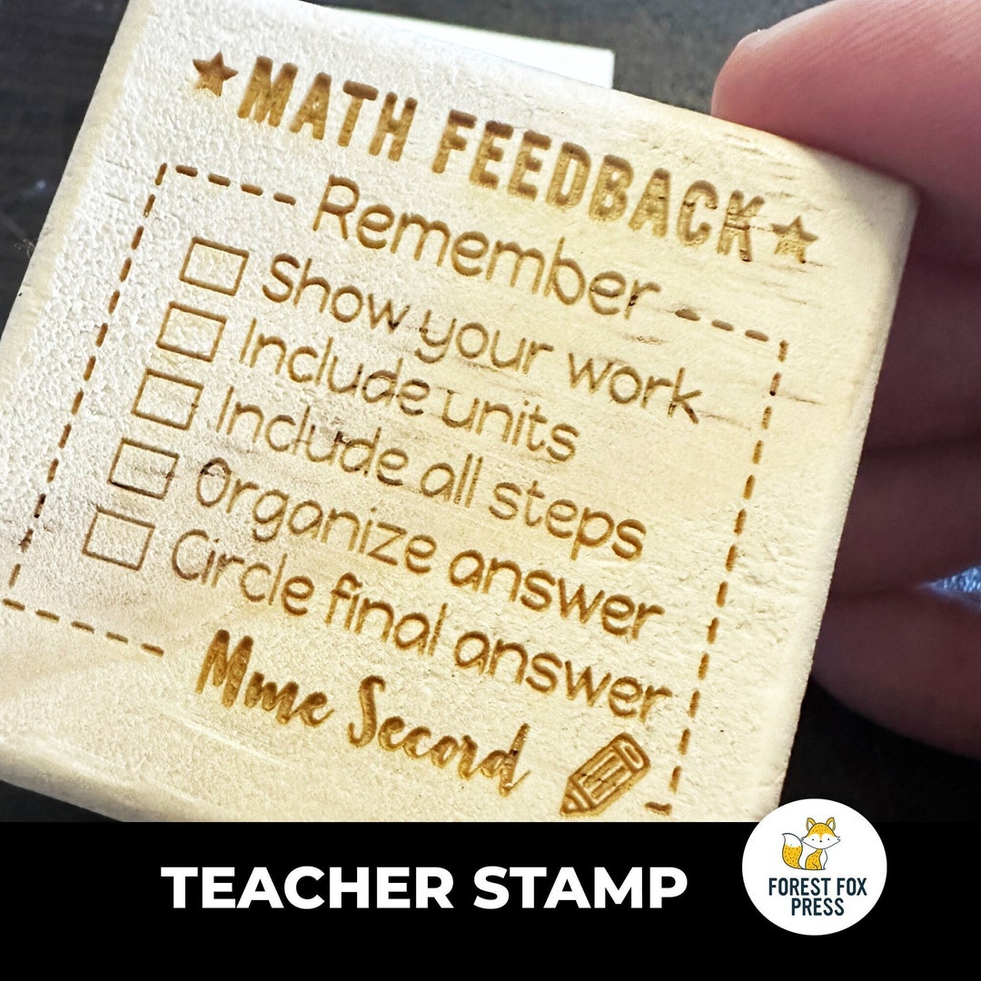 Teacher Feedback Stamp Teacher Stamps Classroom Stamp - Etsy