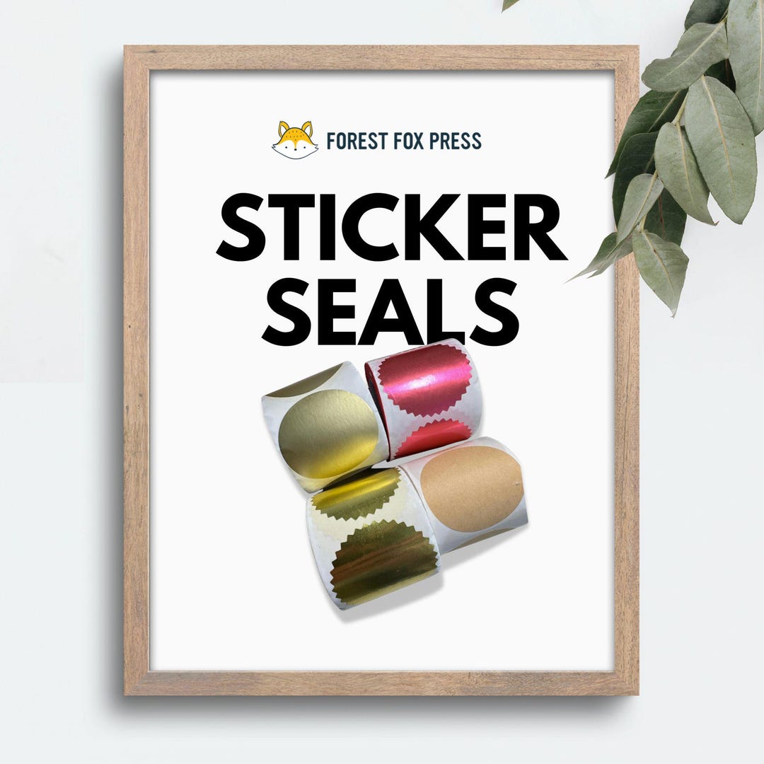 100 Pcs Embosser Seal Stickers, Envelope Stickers, Round 2" Sticker ...