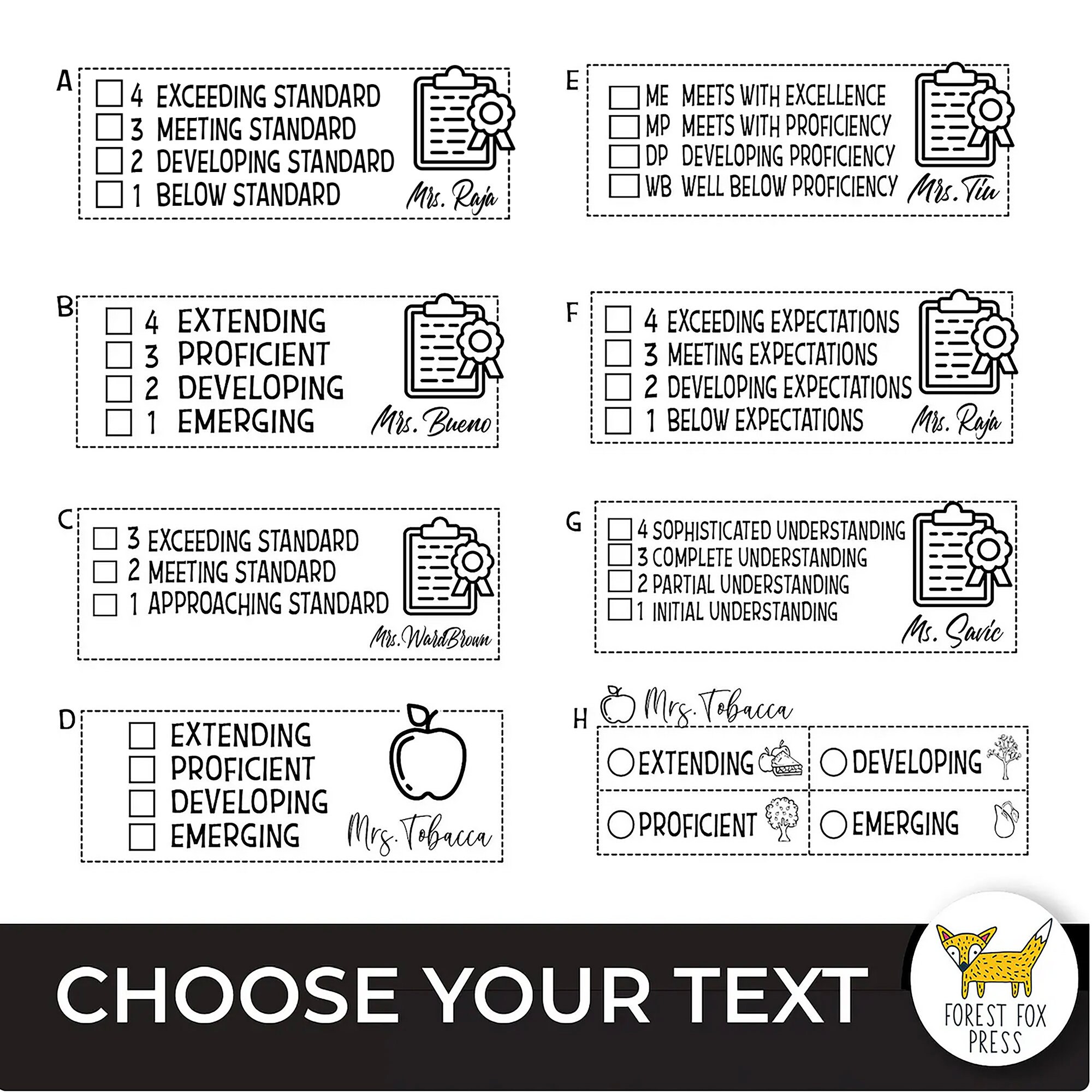 Personalized Teacher Grading Stamp: Floral School Stamp - Etsy