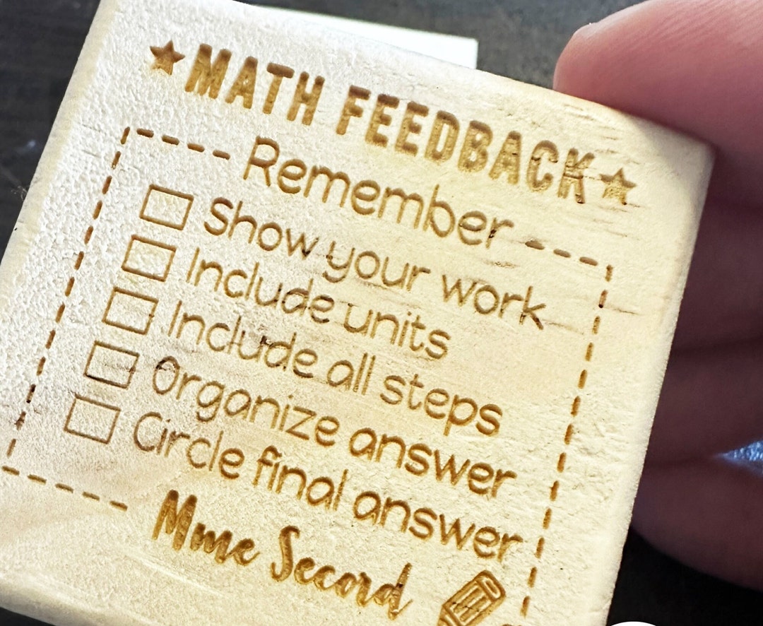 Custom Teacher Feedback Stamp, Wood or Self-inking, Grading Stamp - Etsy