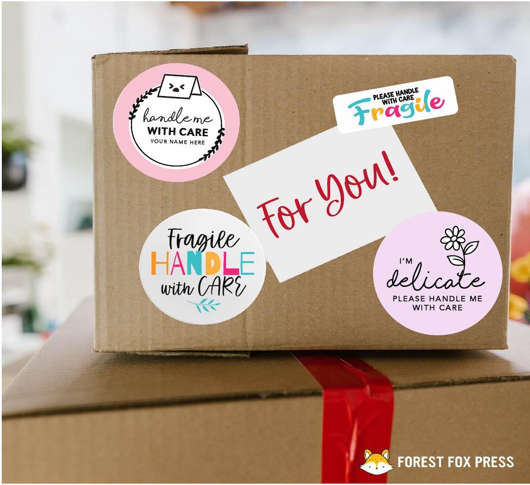 Fragile Sticker, Custom Mailing Sticker, Personalized Packing Sticker ...