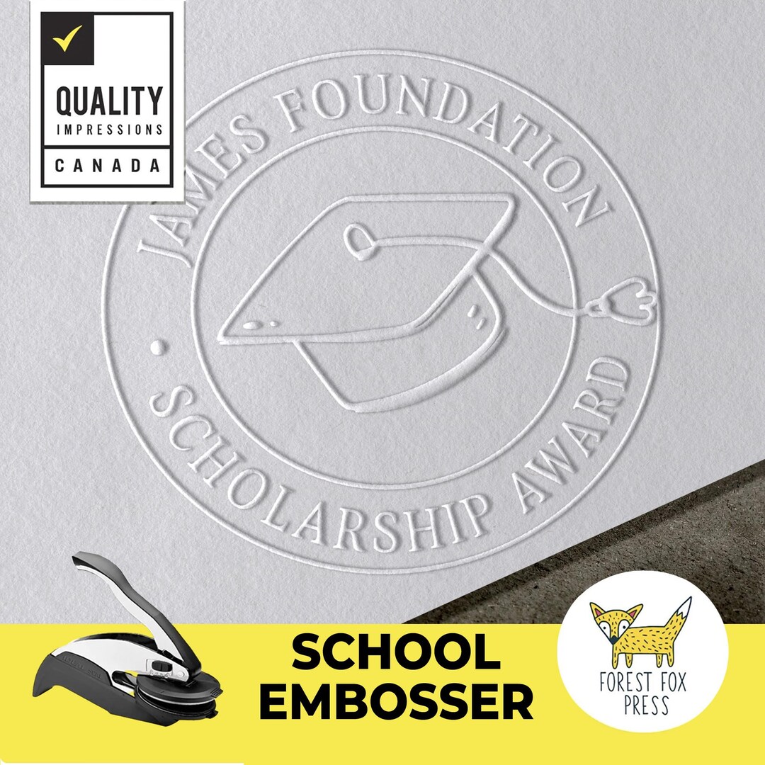 2" Teacher Award Embosser Stamp, Certificate Embossing Seal, Custom ...