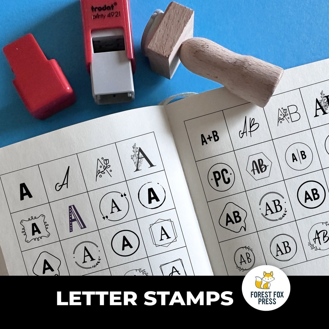 Letter Stamp, Monogram Stamp, Initial Stamp, Wedding Stamp, Logo Stamp ...