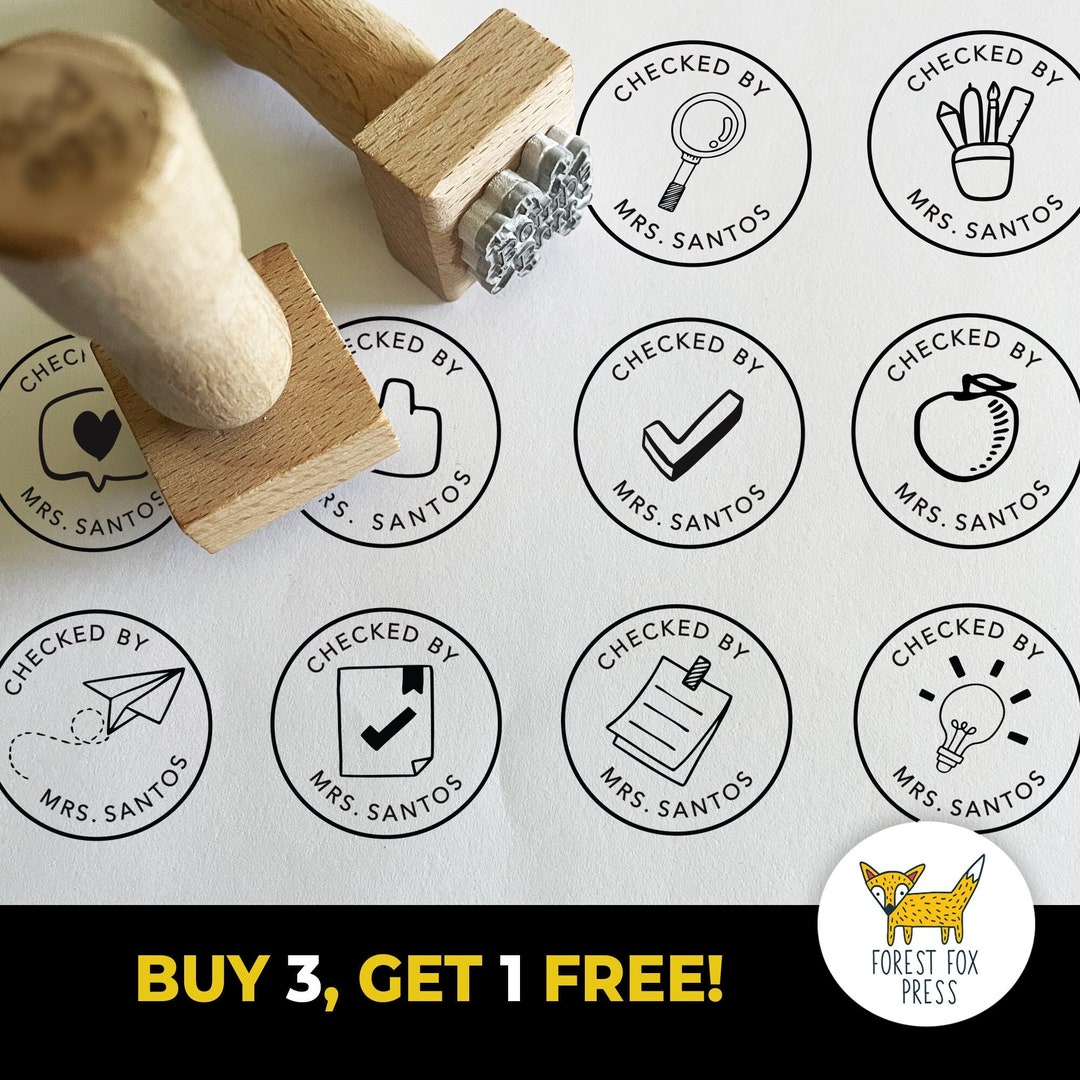 Teacher Stamps, Teacher Gift, Student Progress Stamp, Teacher ...