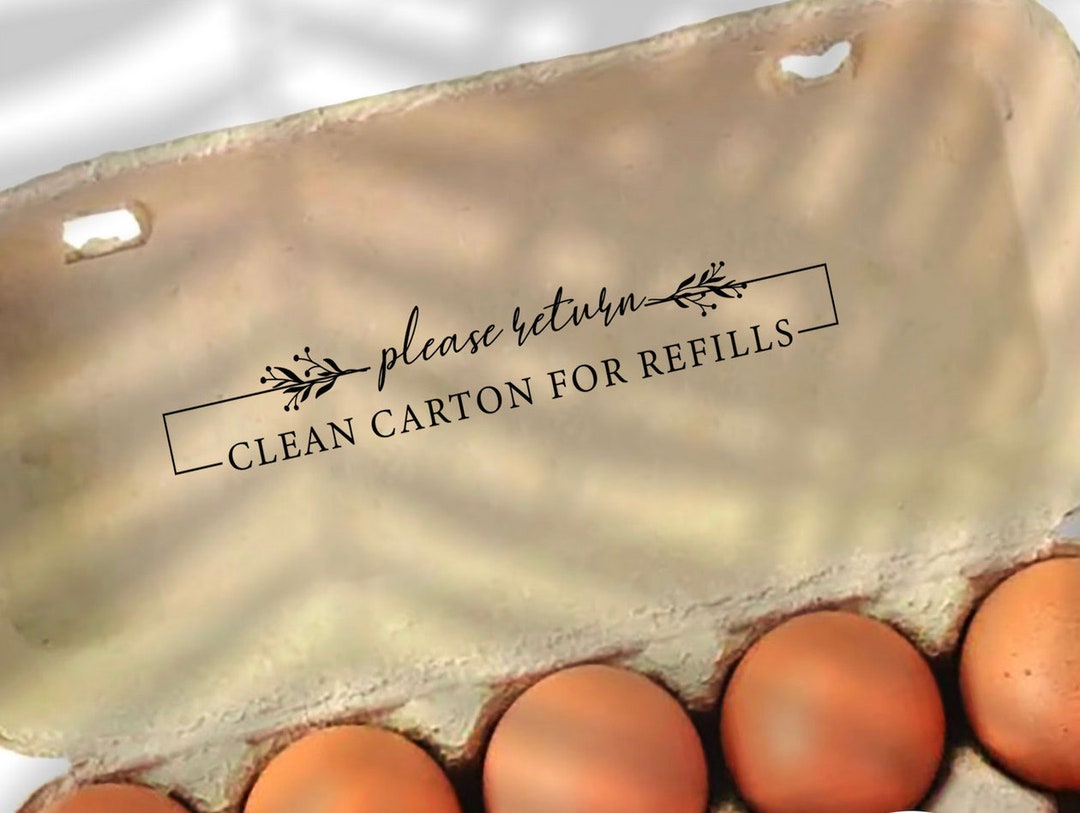 Please Return Egg Carton Stamp: Chicken Keeper Homestead Stamp - Etsy