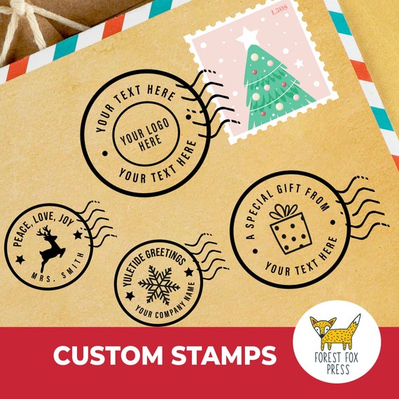 Custom Holiday Stamp Your Company Name Stamp Business Stamp - Etsy