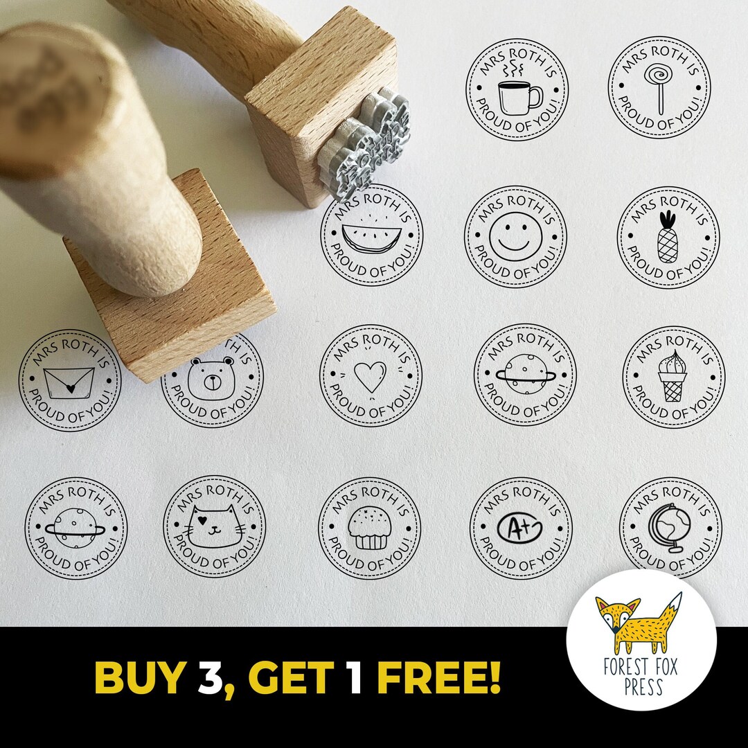 Teacher Stamp, Teacher Appreciation Gifts, Teacher Stamps, Teacher Name ...