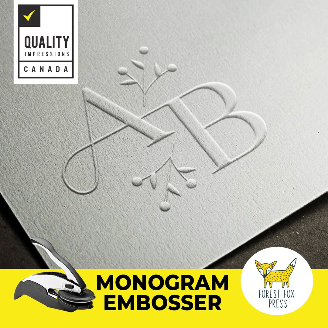 TOP SELLER 2 Monogram Wedding Embosser Stamp, Embossing Seal, Custom ...