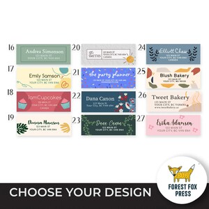 100 Personal Address Label Stickers, Personalized Name Labels, Return ...