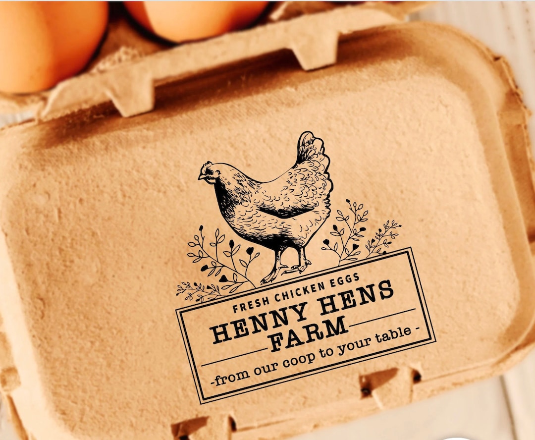 Farm Fresh Eggs Custom Stamp: Chicken, Duck, Quail - Etsy