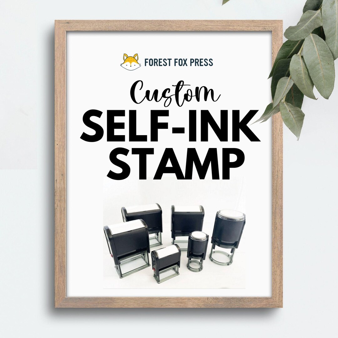 Custom Self-inking Logo Stamp: Business, Address, Library - Etsy
