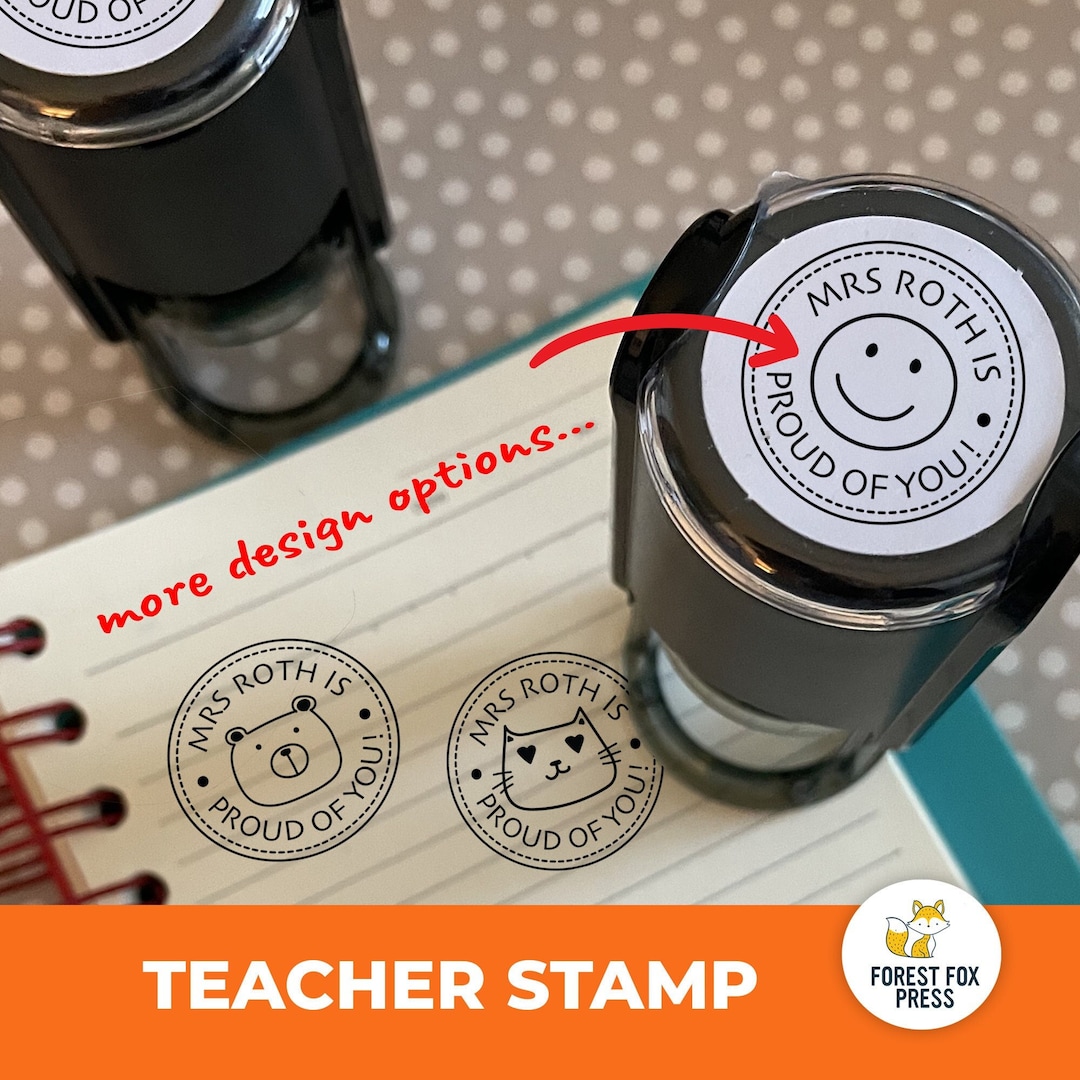 Teacher Stamp, Custom Name Stamp, School Stamp, Personalized Christmas ...
